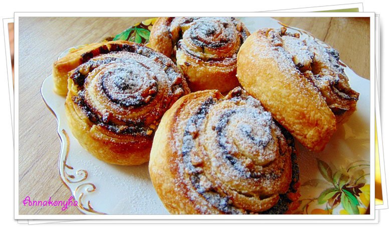 Mogyorós-csokis csiga | Anna konyhája